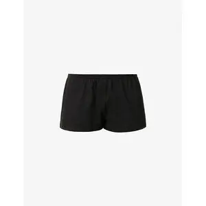COU COU Pointelle Knitted Cotton Shorts - 2black