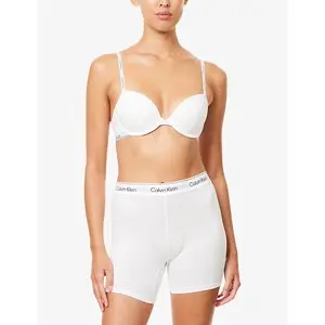 Calvin Klein Icon Moulded-cups Stretch-cotton Blend Bra