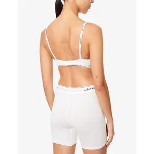 Calvin Klein Icon Moulded-cups Stretch-cotton Blend Bra