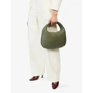 Bottega Veneta Small Leather Hobo Bag - Pickle-silver