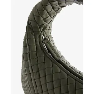 Bottega Veneta Small Leather Hobo Bag - Pickle-silver