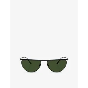 Oliver Spencer Round Frame Metal Sunglasses - Black