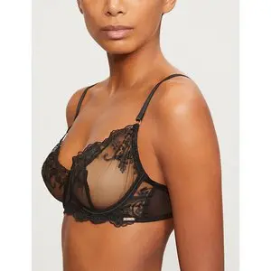 Bluebella Marseille Underwire Stretch-lace Bra - Black