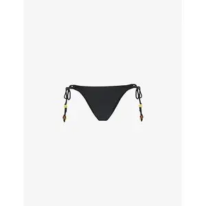 Seafolly Mid-rise Tie-side Bikini Bottom - Black