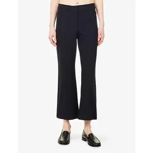 Theory Seamed Kick Cropped-leg Woven Trousers