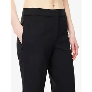 Theory Seamed Kick Cropped-leg Woven Trousers