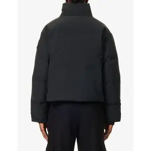 Canada Goose Cropped Shell-down Puffer Jacket With Logo Patch