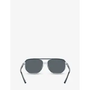 Ray-ban Rb2205 Bill One Irregular-frame Acetate Sunglasses - Blue