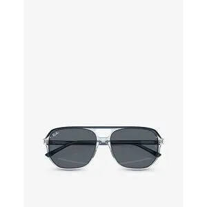 Ray-ban Rb2205 Bill One Irregular-frame Acetate Sunglasses - Blue