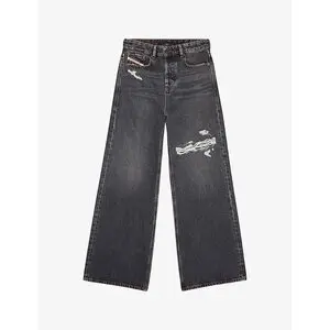 DIESEL® 1996 D-sire Distressed Wide-leg Jeans