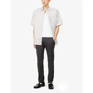 Paige Transcend Knit Stafford Tapered Trousers - Rocket