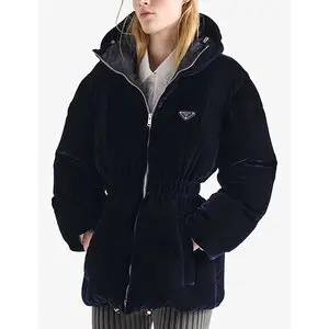 Prada Velvet Down Jacket - Blue