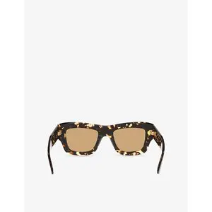Bottega Veneta Rectangle Frame Sunglasses - Brown