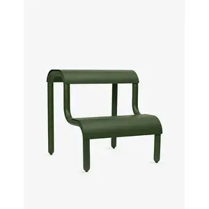 FERM LIVING Up Step Powder-coated Iron Stool Forest Green
