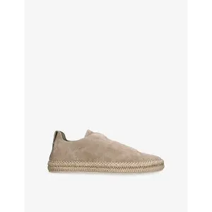 Zegna Triple Stitch Suede Espadrilles - Grey