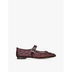 Sam Edelman Michaela Shine Mesh Mary-jane Flats - Red