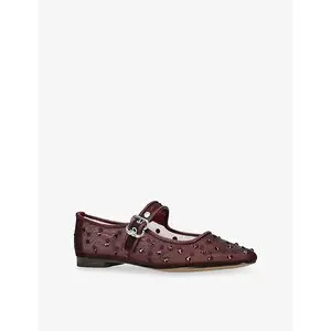 Sam Edelman Michaela Shine Mesh Mary-jane Flats - Red