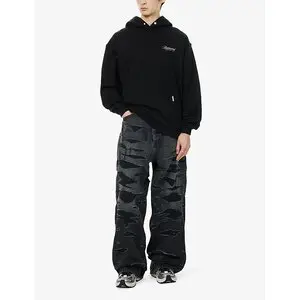 REPRESENT Owners Club Script Kangaroo-pocket Relaxed-fit Hoodie