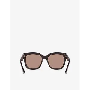 Gucci Gg1338s Rectangle-frame Injected Sunglasses - Red