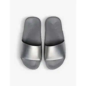 Havaianas Classic Metallic Rubber Sliders - Steel Grey