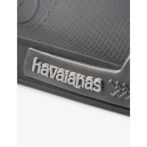 Havaianas Classic Metallic Rubber Sliders - Steel Grey
