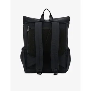 REISS Branded Woven Roll-top Backpack