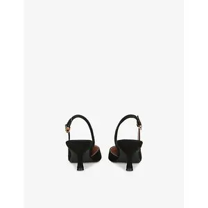 Kurt Geiger Aria Slingback Suede Sandals - Black