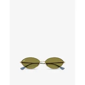 Ray-ban Kai Oval-frame Sunglasses - Gold