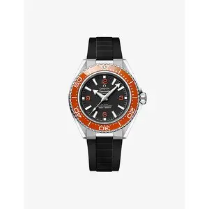 Omega Seamaster Planet Ocean 600m Stainless-steel Rubber-strap Watch 42mm - Orange