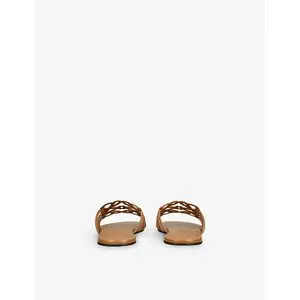 Loewe Petal Anagram Leather Slides