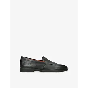 Santoni Malibu Leather Loafers - Black