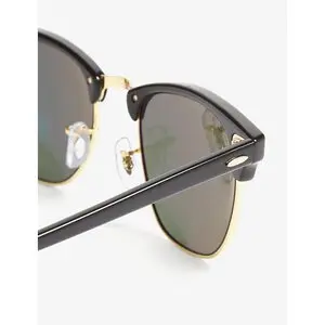 Ray-ban Clubmaster Square-frame Sunglasses - Black