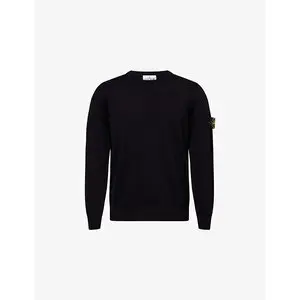 Stone Island Cotton-knit Crewneck Jumper With Badge