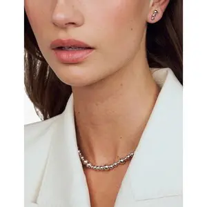 SIF JAKOBS Bormio Piccolo Rhodium-plated Sterling- Stud Earrings