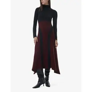 LEEM Patterned Knitted Maxi Dress