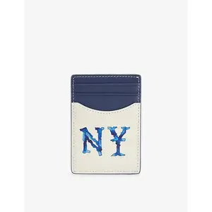 DUKE + DEXTER Dean Ny Leather Card Holder Blue