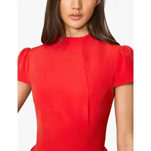RO&ZO Mariam Cap-sleeve Maxi Dress - Red