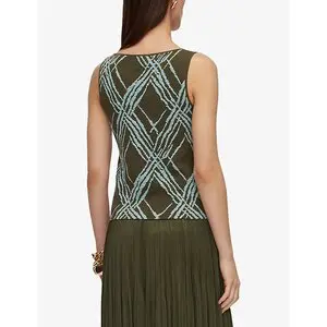 JOSEPH Aouda Knitted Cotton-blend Top