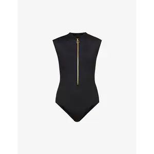 Seafolly Collective Zip-front Swimsuit - Black