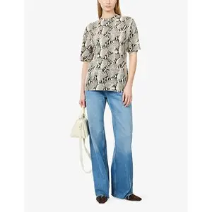 ANINE BING Reptile Print T-shirt