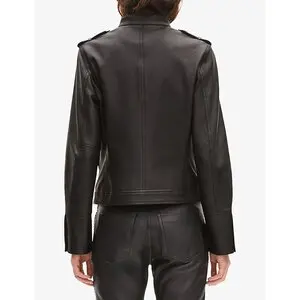 The Kooples Heritage-button Leather Jacket - Black