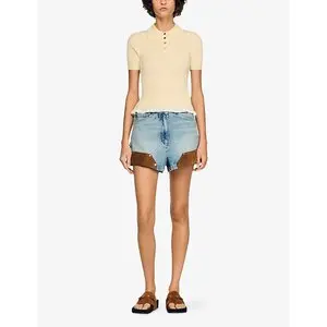 Sandro Collared Short-sleeve Knitted Polo