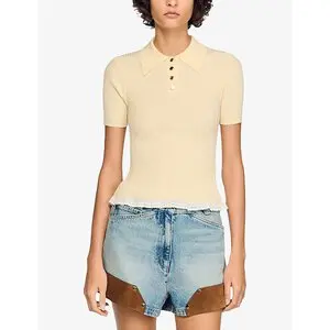 Sandro Collared Short-sleeve Knitted Polo