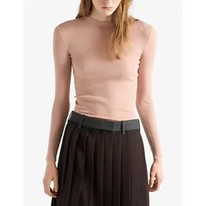Prada Slim-fit Virgin Wool Jumper - Pink