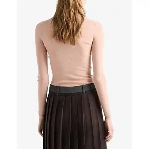 Prada Slim-fit Virgin Wool Jumper - Pink