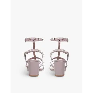 Valentino Garavani Rockstud Open-toe Leather Heeled Sandals - Blush