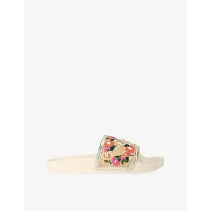 Carvela Sorrento Embroidered Woven Slides