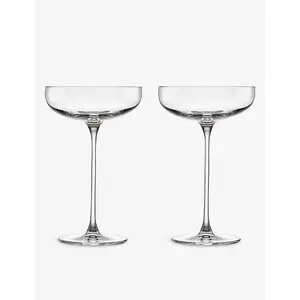 NUDE Savage Crystal Coupe Glasses Set Of Two - Clear