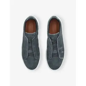 Zegna Triple Stitch Suede Low-top Trainers