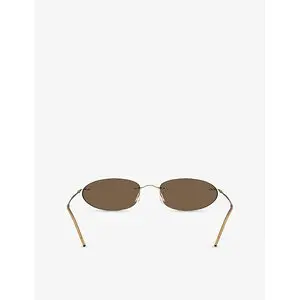 Giorgio Armani Oval-frame Metal Sunglasses
